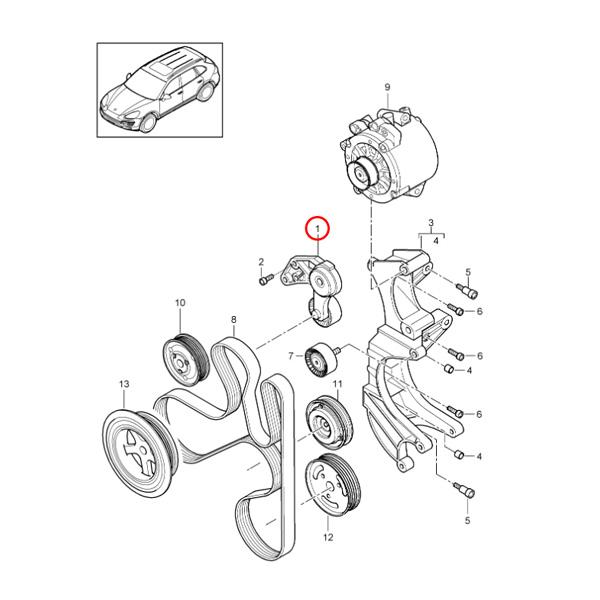 PORSCHE URO製 Porsche ポルシェ Cayenne カイエン 958型 平成22年式〜 ベルトタイトナー ...