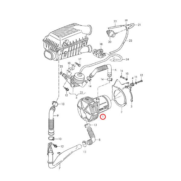 フォルクスワーゲン URO製 VW T4 ユーロバン/ヴァナゴン 70X/7D 平成9〜16年式 セカンダリーエアポンプ 078906601E ...