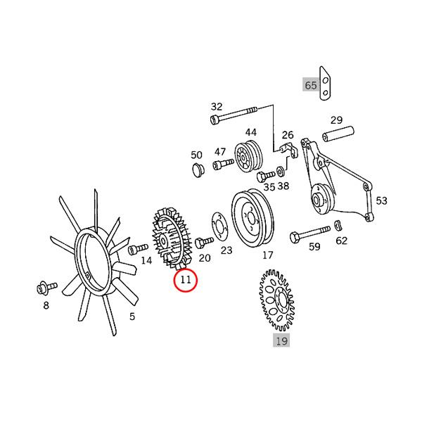 Mercedes-Benz（メルセデス・ベンツ） URO製 ベンツ W126 300SE ファンクラッチ/ファンカップリング/ファンドライブ ...