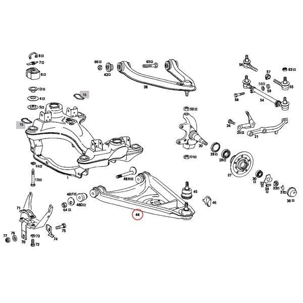 URO製 ベンツ R107 フロント ロアアーム 左側 1073301207 280SLC 350SLC 380SLC 450SLC ...