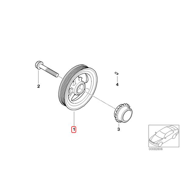MINI（ミニ） URO Parts BMW MINI R50 R52 Cooper クランクプーリー/バイブレーションダンパー W10 ...
