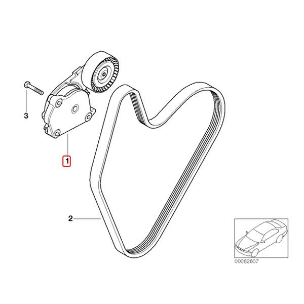 MINI URO製 BMW ミニ R50 クーパー Cooper ベルトテンショナー W10 エンジン用 11281482199 : プロ ...