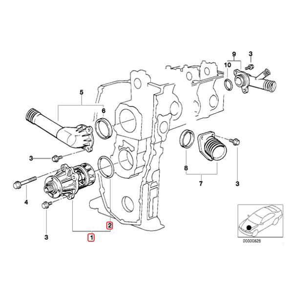 BMW URO製 BMW E36 318i 318is 318ti ウォーターポンプ 11511734602 11510393338 ...