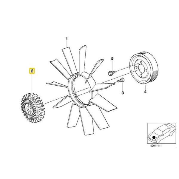 BMW URO Parts製 BMW E36 E46 ファンクラッチ/ファンカップリング/ファンドライブ 11527505302 ...