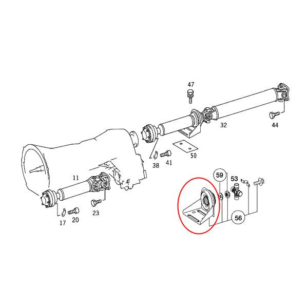 Mercedes-Benz（メルセデス・ベンツ） URO製 ベンツ W163 ML270CDI ML320 ドライブシャフト サポート ...