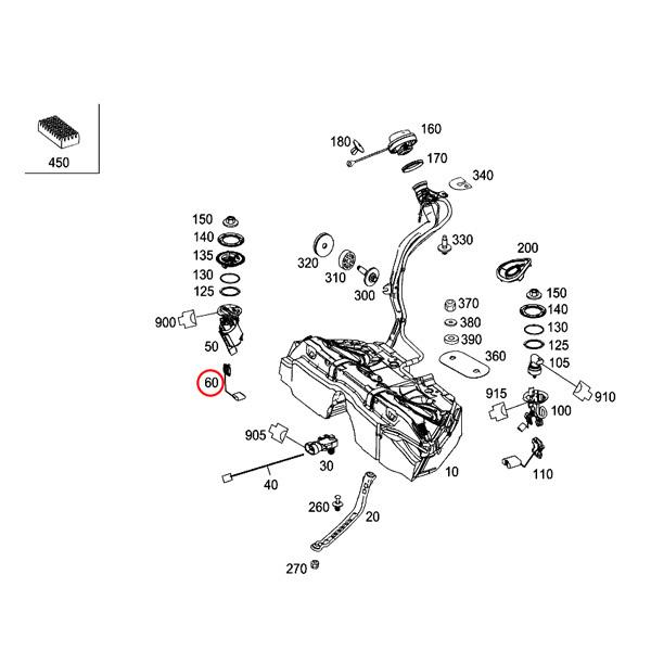 Mercedes-Benz URO製 ベンツ X204 GLK300 GLK350 燃料レベルセンサー/フューエルレベルセンサー ...