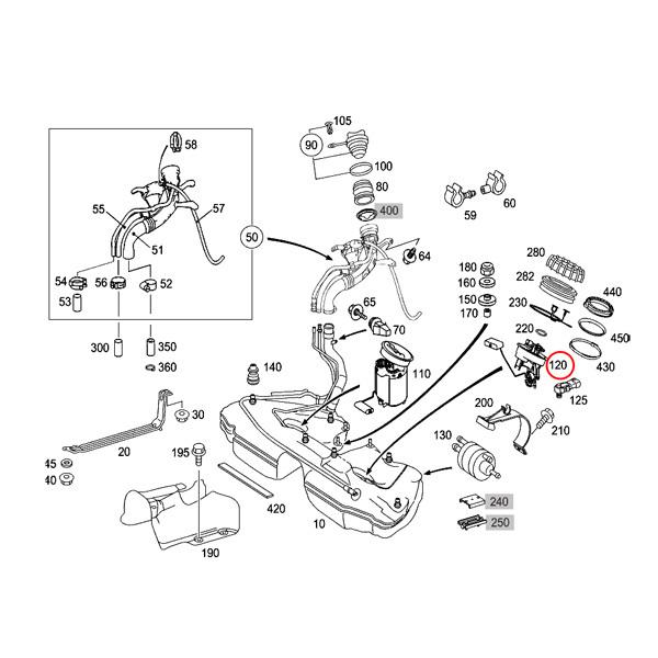 Mercedes-Benz URO製 ベンツ W203 C230 燃料レベルセンサー/フューエルレベルセンサー 2094701394 : プロ ...