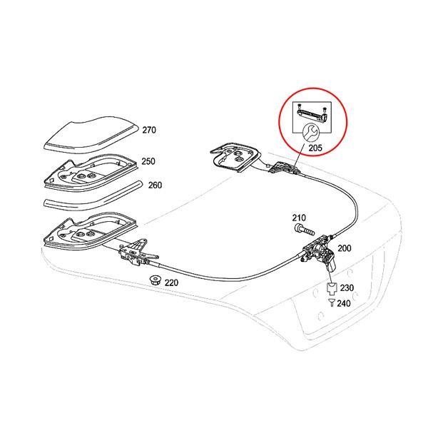 Mercedes-Benz URO製 ベンツ R230 SL600 SL63AMG コンバーチブルトップフラップ リペアキット ...