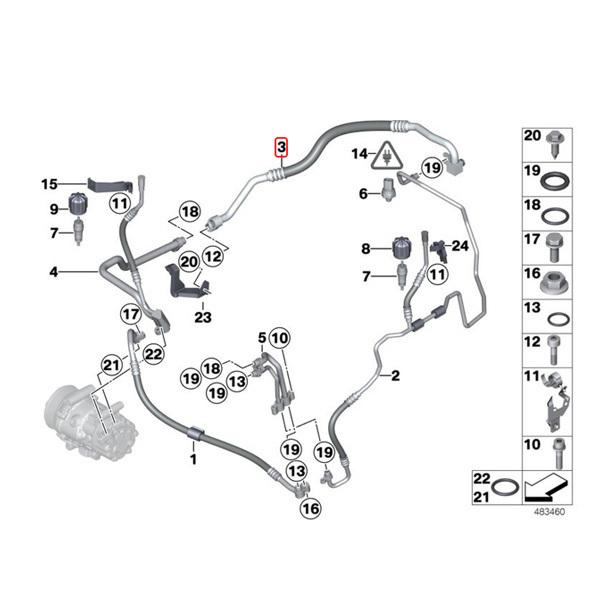 MINI（ミニ） URO製 BMW MINI R55 R57 R58 R59 Cooper CooperS エアコン サクションパイプ ...