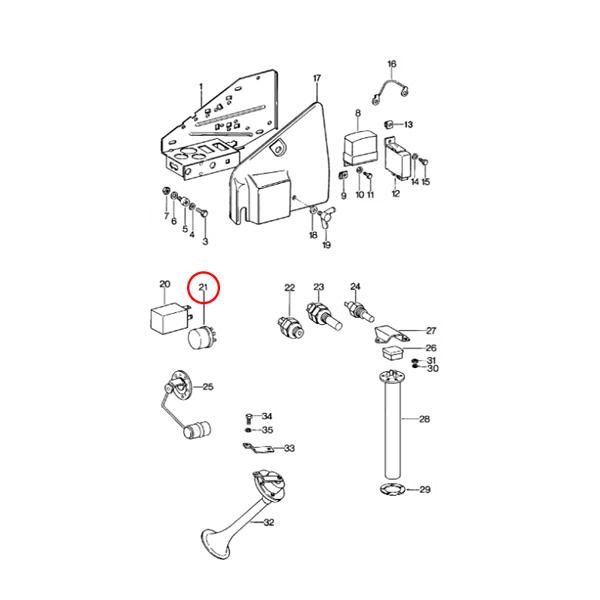 PORSCHE URO製 Porsche ポルシェ 911 1965〜1989年式 燃料ポンプリレー/フューエルポンプリレー ...
