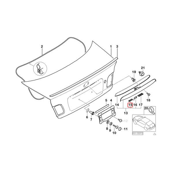BMW E46 M3 18連 LED キャンセラー付き ナンバー灯/ライセンスランプ/バックランプ 51137113590 : プロテック ...