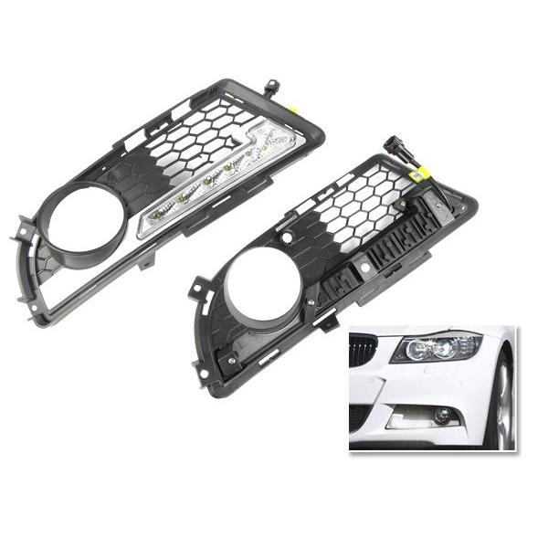 BMW BMW E90 セダン 325i 2008/09〜 Mスポーツパッケージ用 LED デイタイムランニングライト 高輝度 純白 ...
