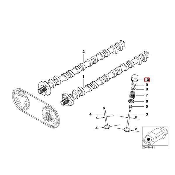 VAICO製 BMW E34 E39 E60 E61 520i 525i 528i 530i M5 カムシャフトバルブリフター/油圧タペット ...