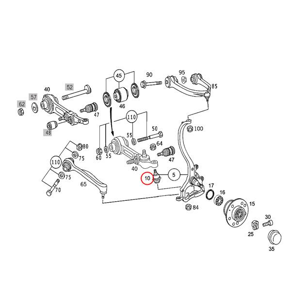 Mercedes-Benz VAICO ベンツ W211 E240 E250 E280 E300 E320 E320CDI E350 E500 E550 E55 E63 AMG フロント ロア ...