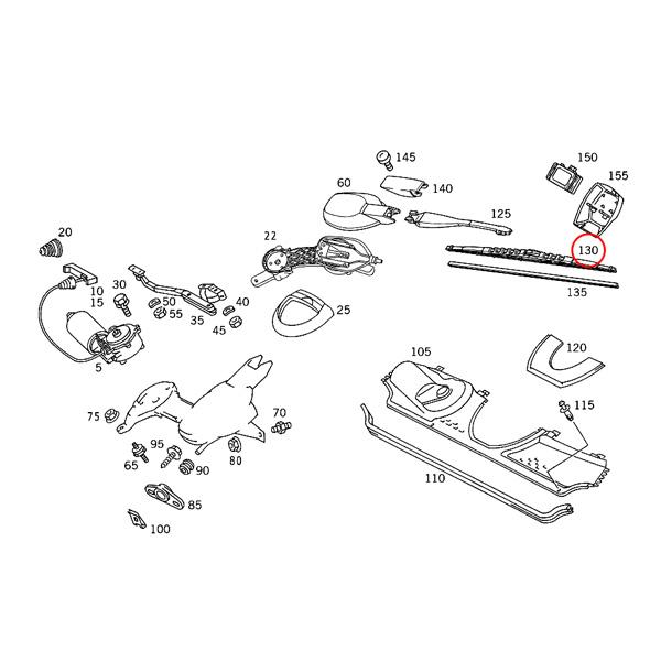 ヴァレオ 純正OEM Valeo製 ベンツ W124 320CE 320E 320TE 400E E220 E280 E300 E320 E400 E500 ワイパーブレード 1本 ...