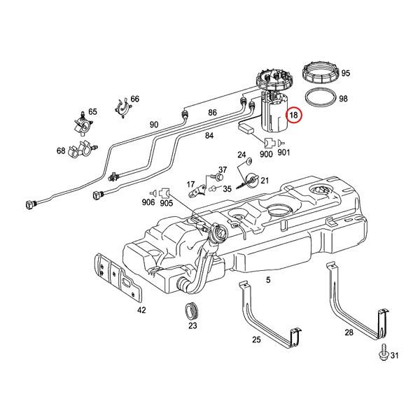Mercedes-Benz 純正OEM VDO製 ベンツ Vクラス ビアノ W639 燃料ポンプ/フューエルポンプ 6394701294 ...