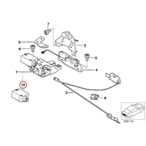 BMW 純正OEM VDO製 E39 5シリーズ トランクロックアクチュエーター 4ピンタイプ 67118368196 ...