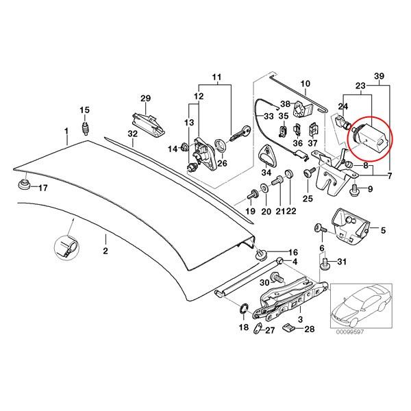 BMW 純正OEM VDO製 BMW E39 530i 540i トランクロックアクチュエーター 5ピンタイプ 51248236897 ...