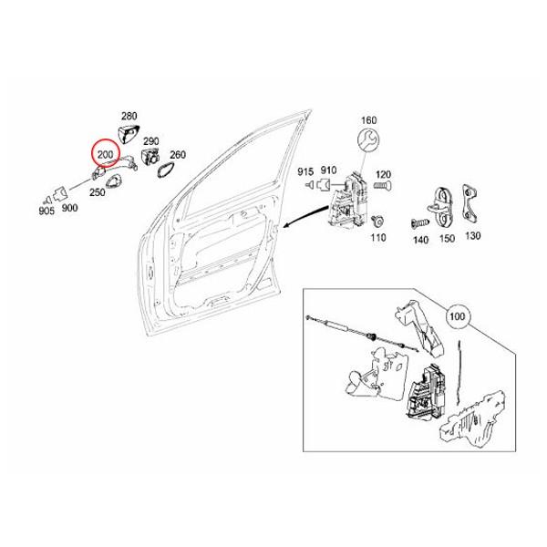 Mercedes-Benz ベンツ W164 ML350 アウタードアハンドルシェルカバー 1台分 クロームメッキ 1647600570 ...