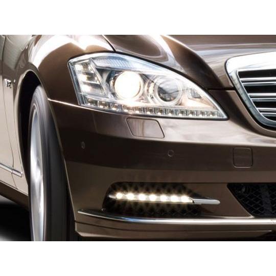 Mercedes-Benz ベンツ W221 後期 LED デイライト/フォグランプ 左右 クロームメッキ仕様 2218851722 ...