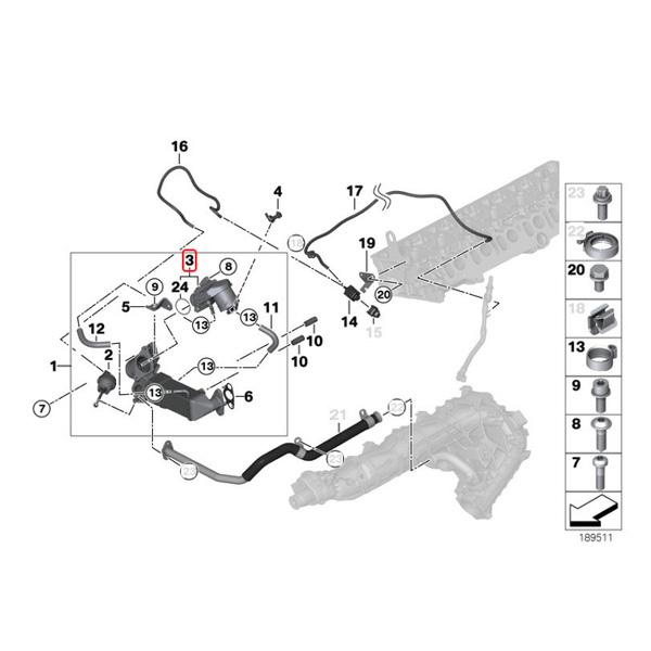 BMW 純正OEM WAHLER製 F10 F11 523d EGRバルブ/ロッキングバルブ 11717810871 11717805447 ...