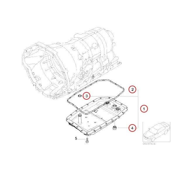 BMW ZF製 E60 E61 540i 545i 550i ATオイルパン オイルフィルターASSY ガスケット付き GA6HP26Z系 ...