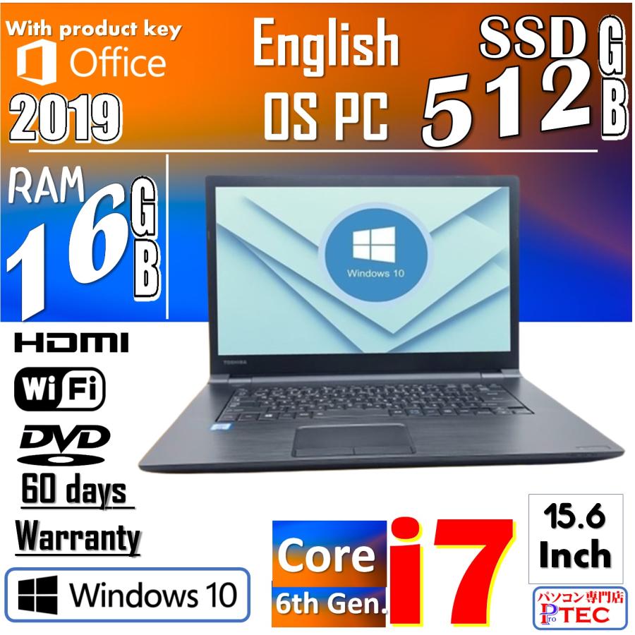 dynabook 60 Days Warranty Used English OS Laptop New Ram 16GB, SSD 512 ...