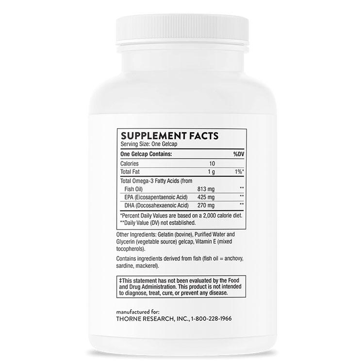 ソーン スーパーEPA 425mg DHA270mg 90粒 ジェルカプセル Thorne Super EPA Omega-3 fatty ...