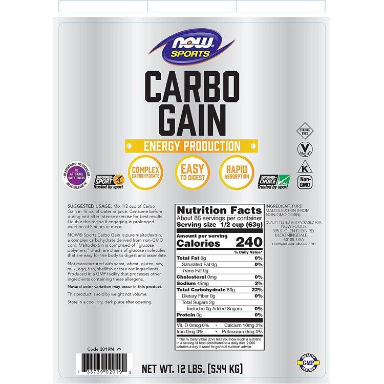 【クーポンあり】ナウフーズ カーボゲインパウダー 5.44kg (12 LBS) NOW Foods CARBO GAIN マルトデキストリン ...