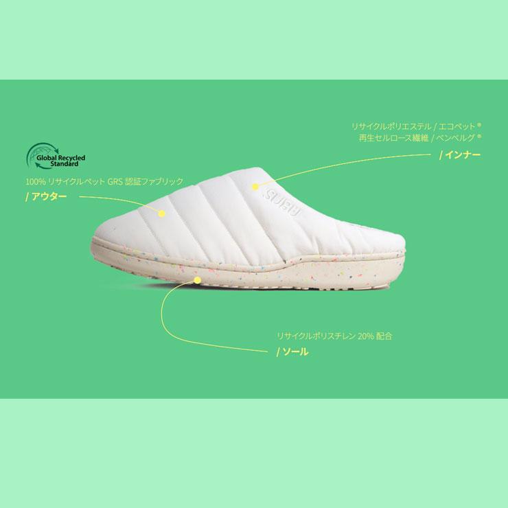 SUBU スブ リサイクル ウインターサンダル Re: Collection WINTER SANDALS スリッパ 冬 サンダル リサイクル素材 サステナブル ミュール : protocol ...