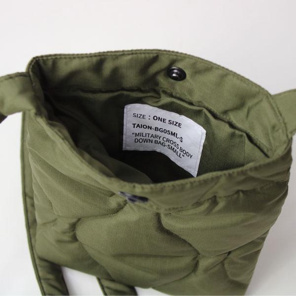 タイオン ダウン バッグ TAION ミリタリー クロスボディ ダウン バッグS MILITARY CROSS BODY DOWN BAG S ...