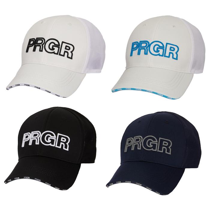 PRGR CAP / プロギア やわらかつば スタンダードメッシュキャップ PMCAP-105 2022年モデル 数量限定 ホワイト×ブラック ...