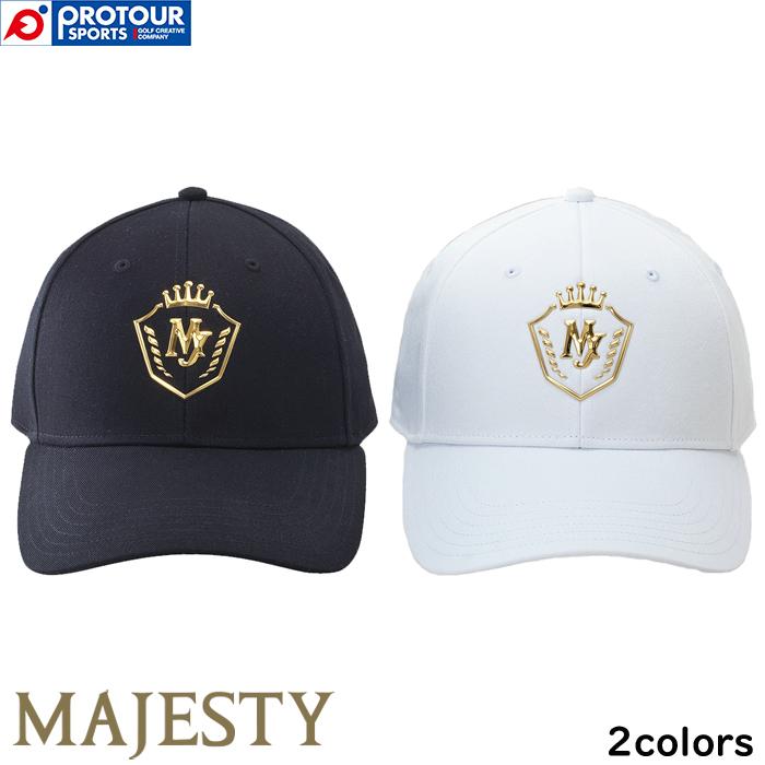 MAJESTY（ゴルフ） MAJESTY MJ Cap CP0026 / マジェスティ キャップ 2色(ブラック/ホワイト) 帽子 シンプル ...