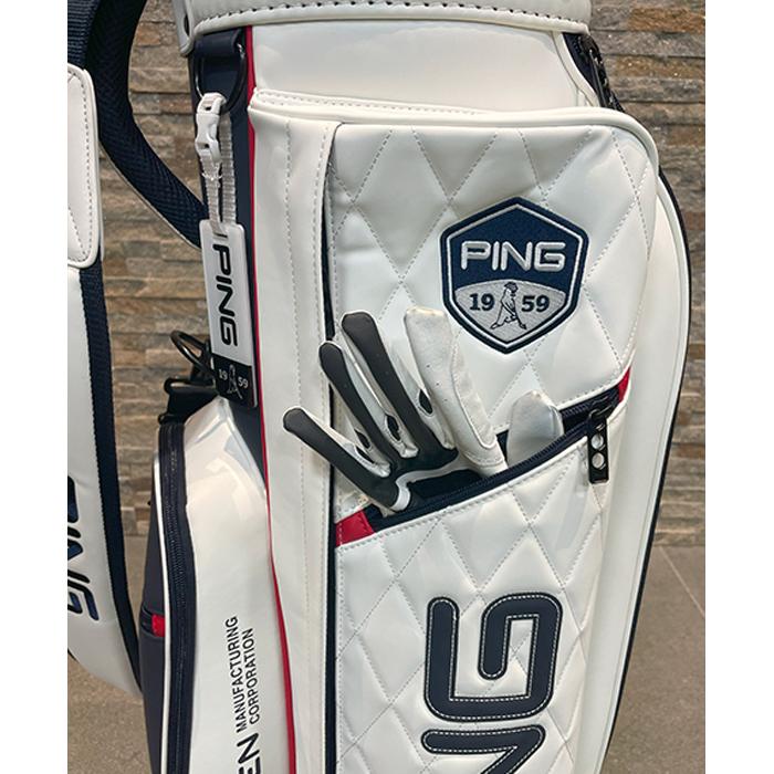 PING PU CLASSIC CB-F2401 / ピン PUクラシック キャディバッグ 2024年モデル 全3色(ホワイト・ネイビー/ホワイト・グリーン/ブラック・ブラック) 9型 3 ...