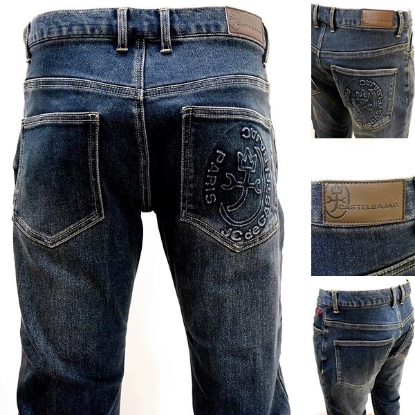 CASTELBAJAC カステルバジャック ジーンズ 48 86cm ゴルフ タウンウェア 裏起毛 ウオーマー ヒップアイコニック 33000 ...