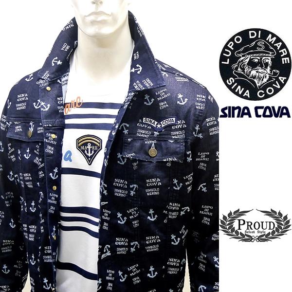 SINA COVA（シナコバ） アウトレット ジャケット L ゴルフ タウン ウェア デニムモノグラム ライトウエイトタイプ メンズ 新作 ...