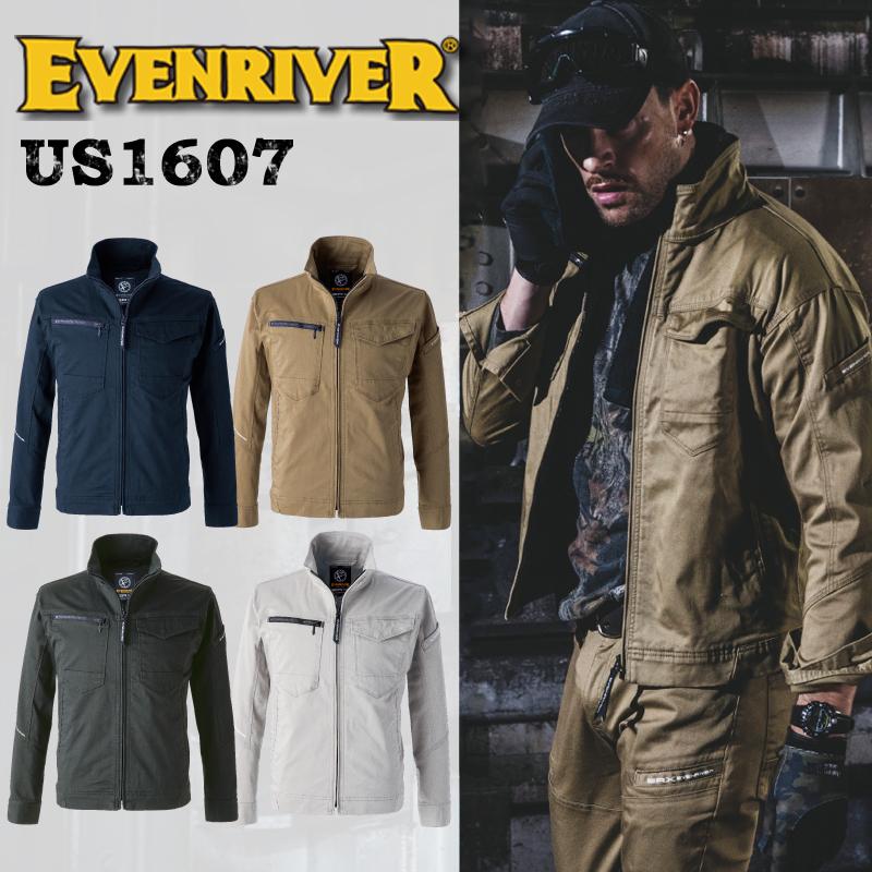 EVENRIVER イーブンリバー US1607 ソリッドストレッチジャケット 作業着 作業服 ストレッチ : プロウエスヤフーショッピング店 - 通販 - Yahoo!ショッピング