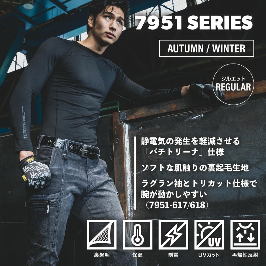 寅壱 インナーパンツ 秋冬 7951-636 裏起毛 制電 UVカット 反射 保温 防寒 ロングタイツ 下着 作業着 作業服 寅一 TORAICHI : 特殊作業服・作業用品のプロユニ ...