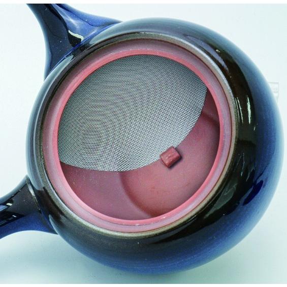 常滑焼 急須 大容量【エム網茶こし急須】えむ網線段急須 朱 約600cc : 虹八 kohya - 通販 - Yahoo!ショッピング