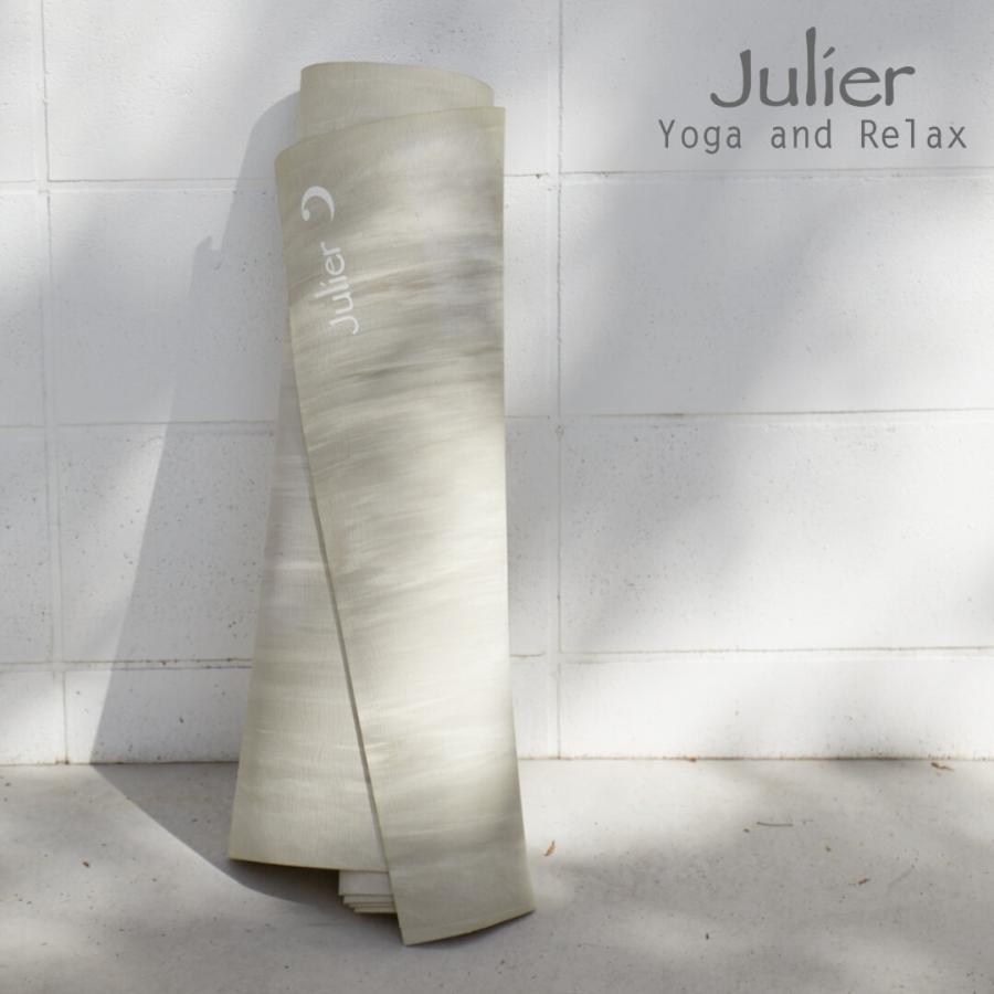 ヨガワークス ジュリエ ガマット 4mm ベージュ マーブル julier コラボ 最軽量 グリップ力 安定感 2025 ロゴ マット ラバー ...
