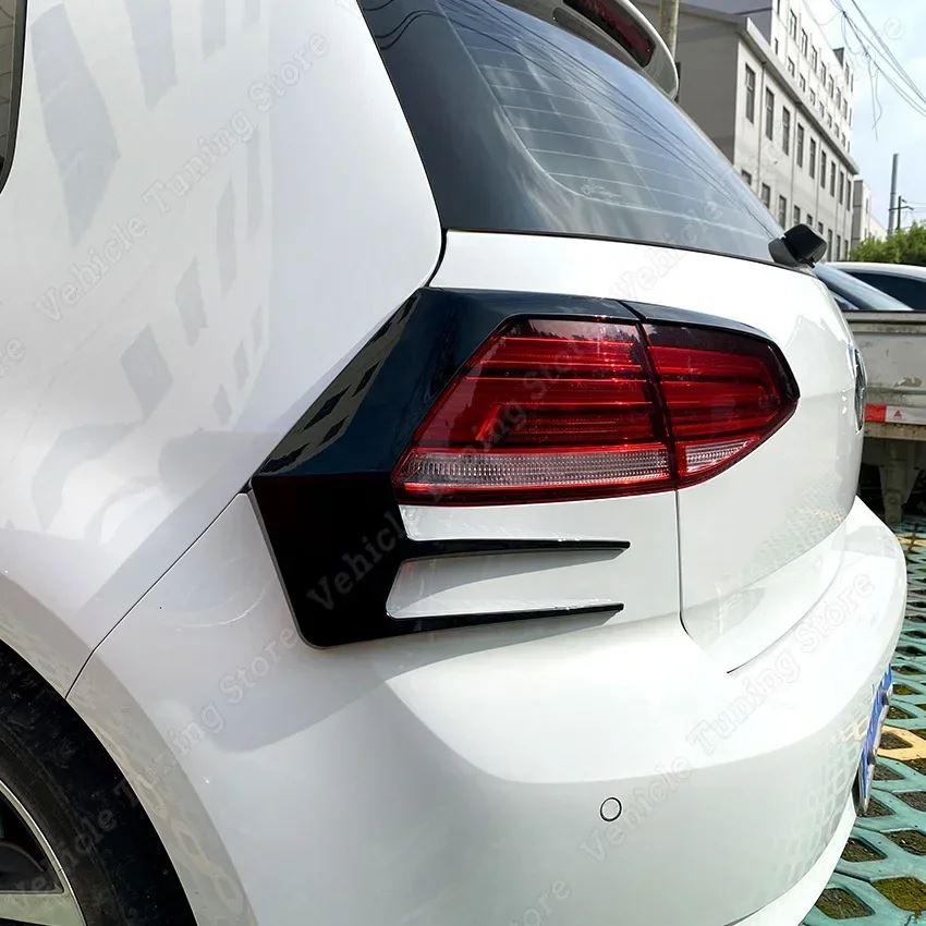 Vwゴルフ7 7.5 MK7 MK7.5リアバンパーエクステンションディフューザーリアバンパースプリッタフォグランプトリムtsi tdi gti gtd gte r 20122020 ...