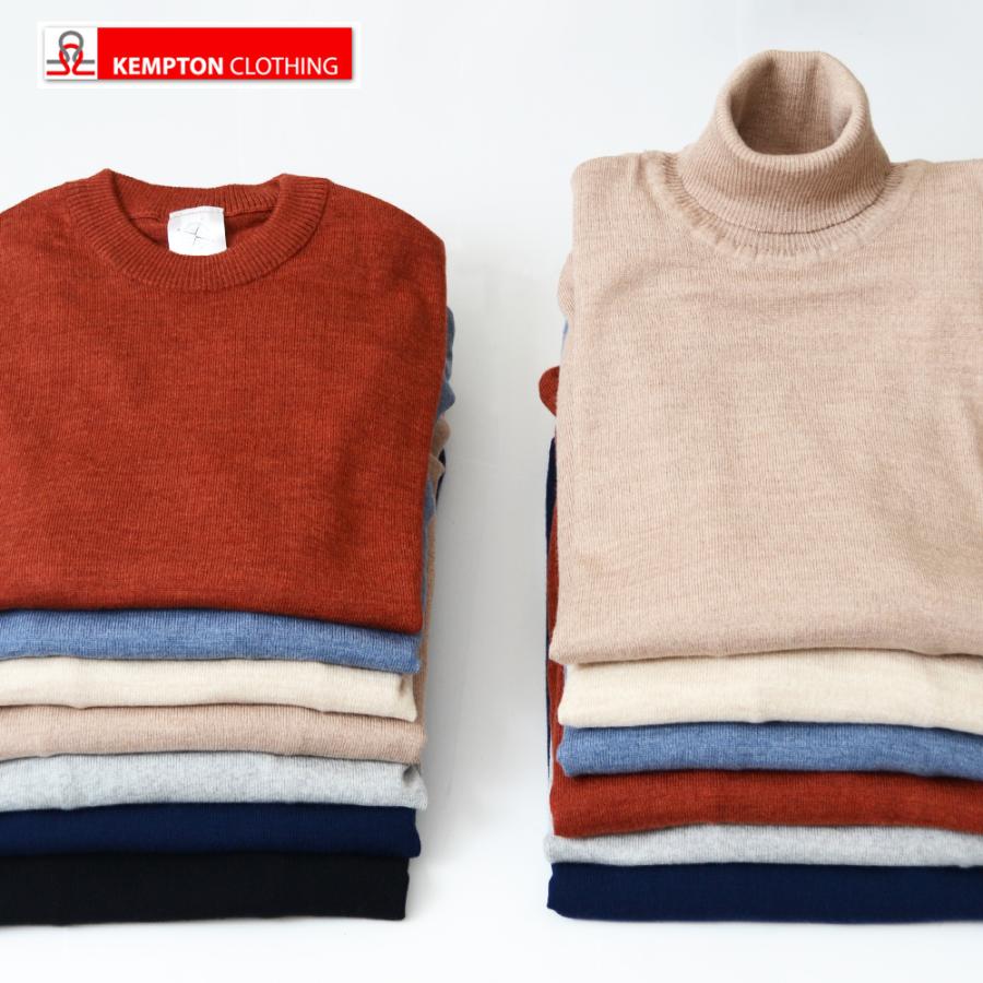 TW Kempton ケンプトン ファイン メリノウール セーター タートルネック/クルーネック [MADE IN ENGLAND] メリノ ...