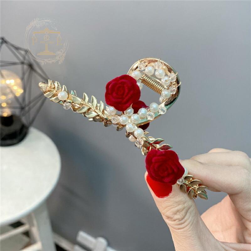 ヘアクリップ バナナクリップ ヘアアクセサリー ヘアアレンジ まとめ髪 髪留め フラワーモチーフ 薔薇 : 20240228-a945 : プラウド - 通販 - Yahoo!ショッピング