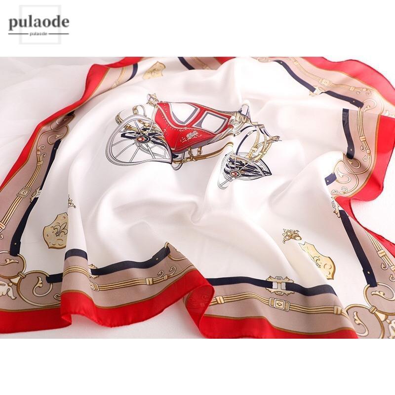 スカーフ レディース 女性 正方形 70 70cm シルク調 春 秋 薄手 おしゃれ 上品 日焼け防止 UVケア デザイン豊富 : プラウド - 通販 - Yahoo!ショッピング