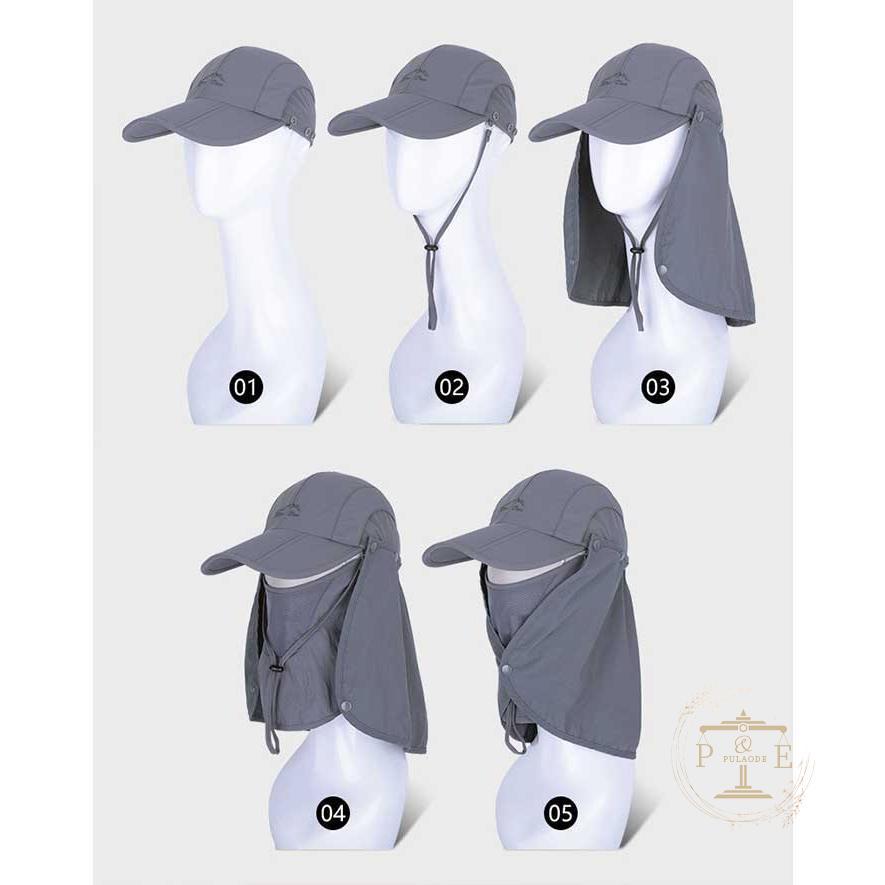 キャップ サンバイザー メンズ 帽子 レディース 折りたたみ 大きいサイズ 日よけ帽子 おしゃれ 首 3way 日焼け防止 つば広 UPF50+ uvカット : プラウド - 通販 ...
