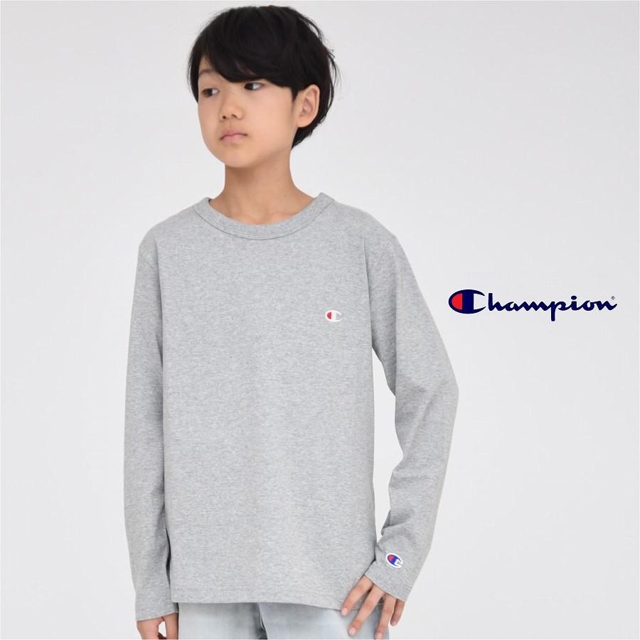 Champion 長袖 tシャツ 子供服 チャンピオン CK-Y401 男の子 女の子 トップス ロンT ブランド 通学 綿100% 定番 国内正規品 champion : 子供服 ...
