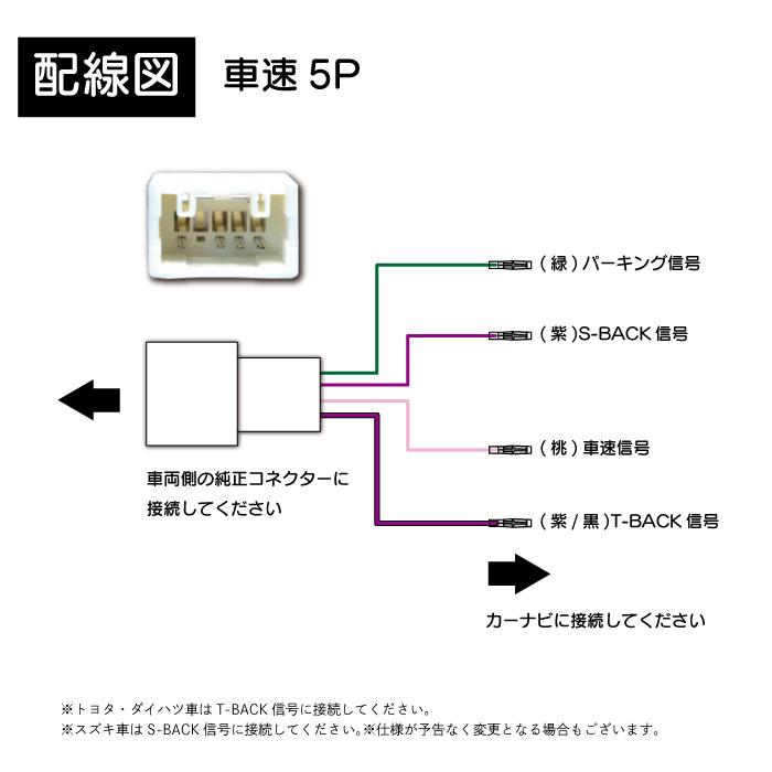 【PO19】車速コネクター 5P カーナビ 車速 コネクター 取付 配線 変換 カプラーオン 簡単取り付け トヨタ ヴィッツ H14.03 ...