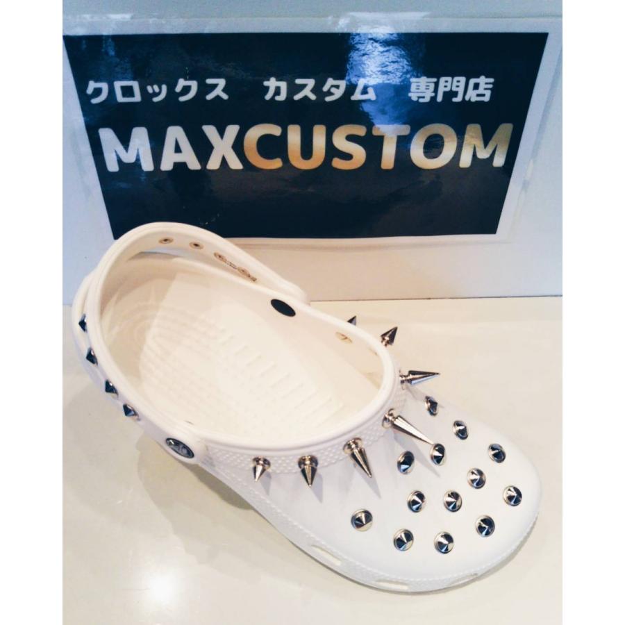 crocs シルバー同時購入専用 クロックス アップグレード スパイキーパンクカスタム加工II Spiky punk customII ...