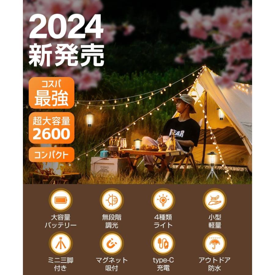 LEDランタン キャンプランタン 懐中電灯 3つの光源・4つ点灯モード