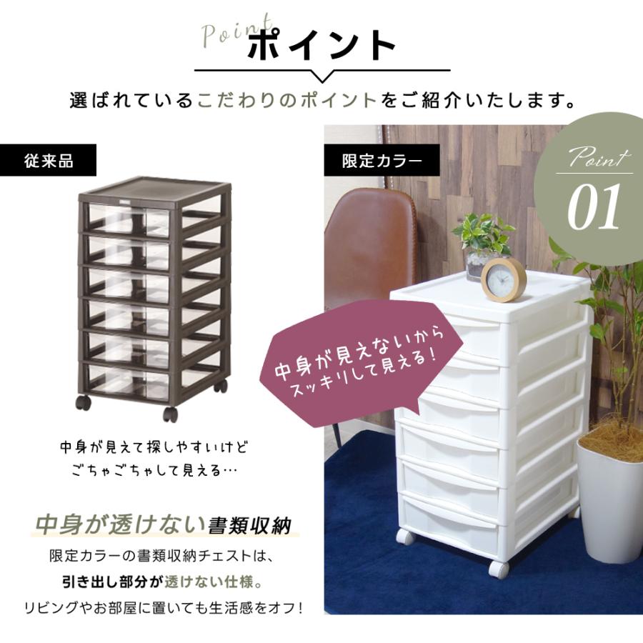 書類収納チェスト b4サイズ レターケース 書類収納ケース 引き出し 小物収納 小物収納ケース(限定カラーアプロスB4 深型6段) 日本製 国産 JEJアステージ :ap-b4-f6-wb ...